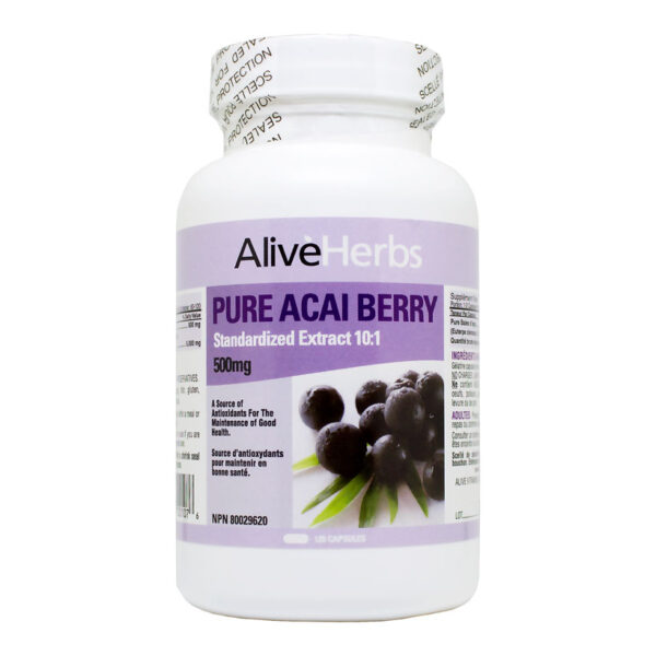 Pure Acai Berry – 500 mg by Alive Vitamins – Alive Health Blog
